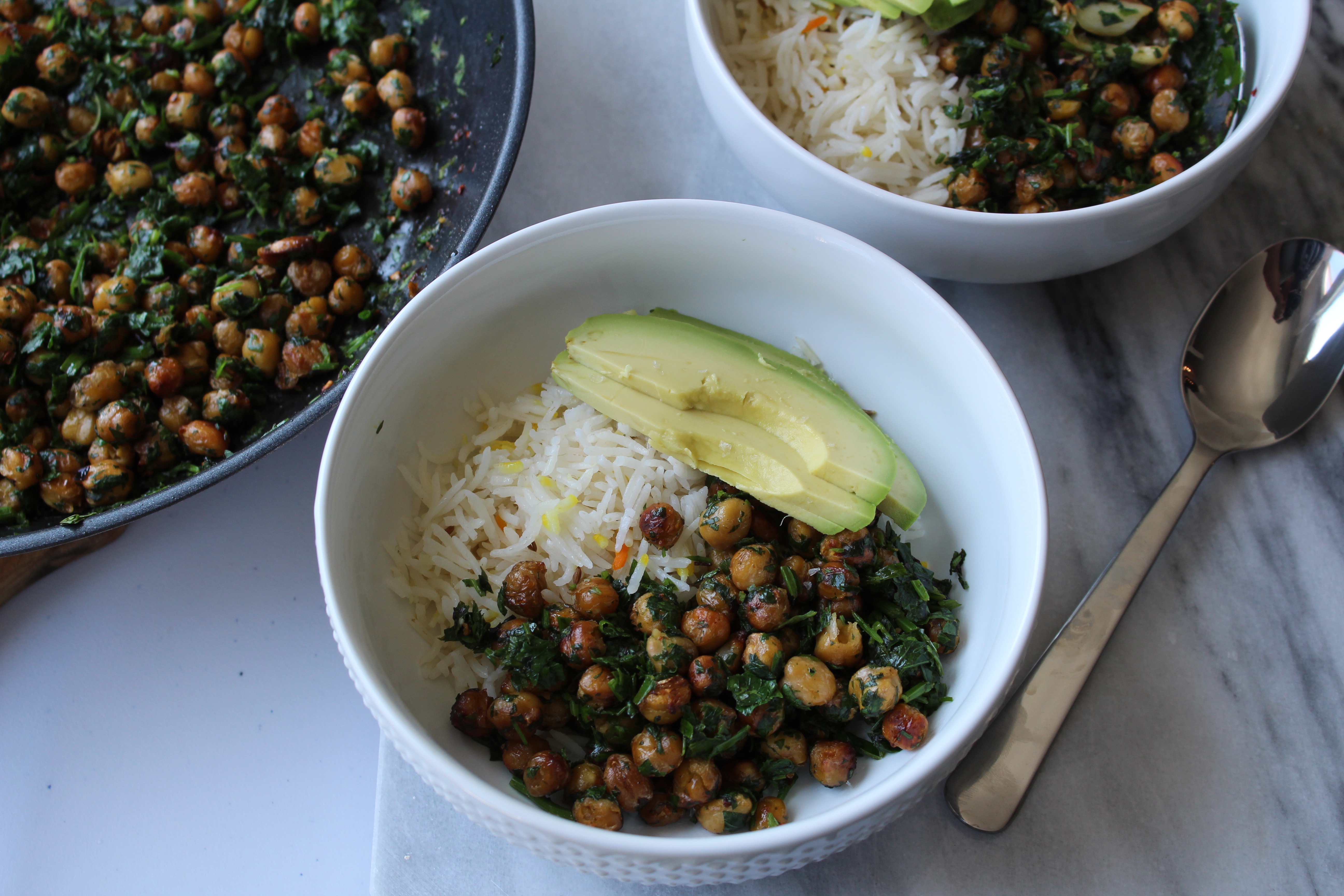Crispy herbed chickpeas - One Girl. One Kitchen.