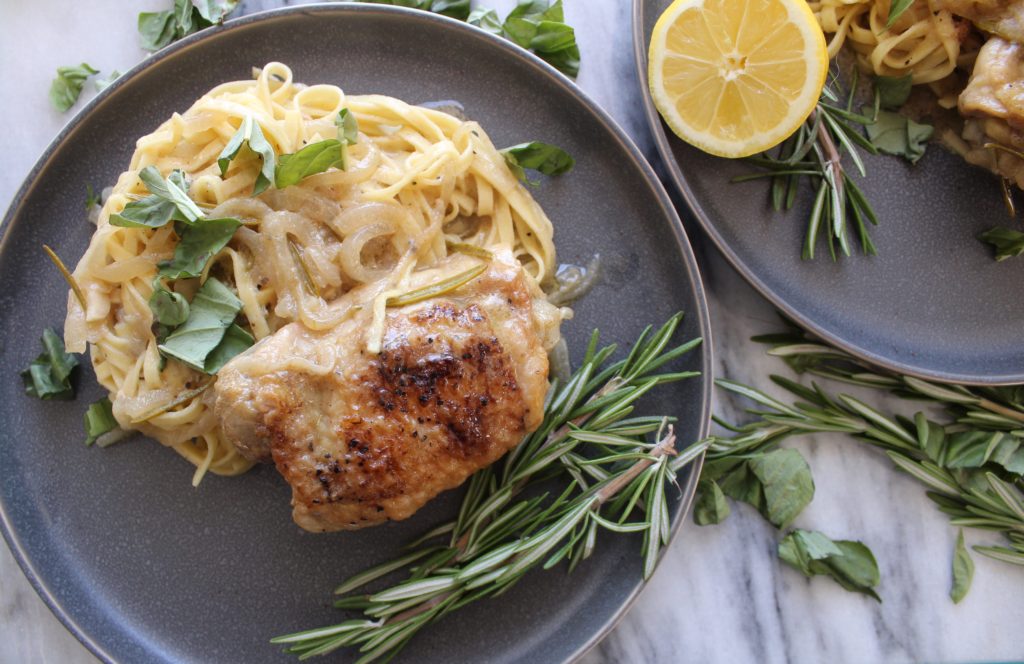 Rosé Braised Chicken - One Girl. One Kitchen.