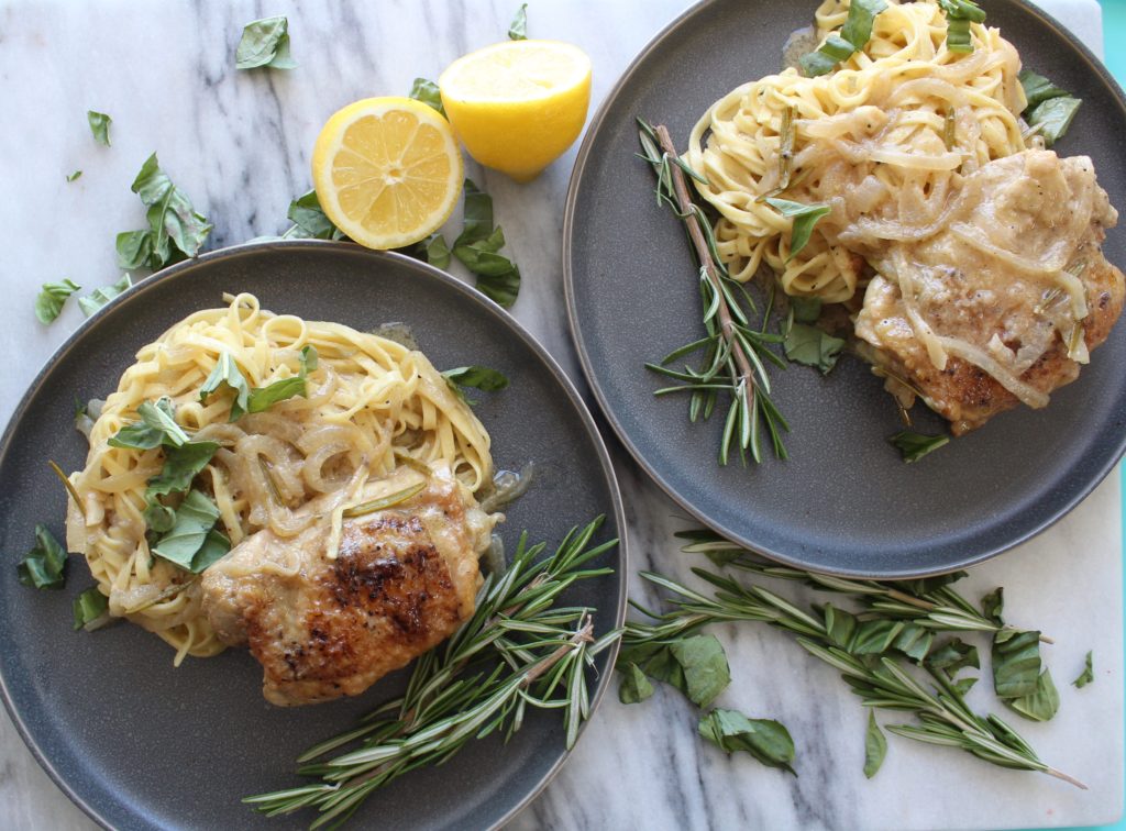 Rosé Braised Chicken - One Girl. One Kitchen.