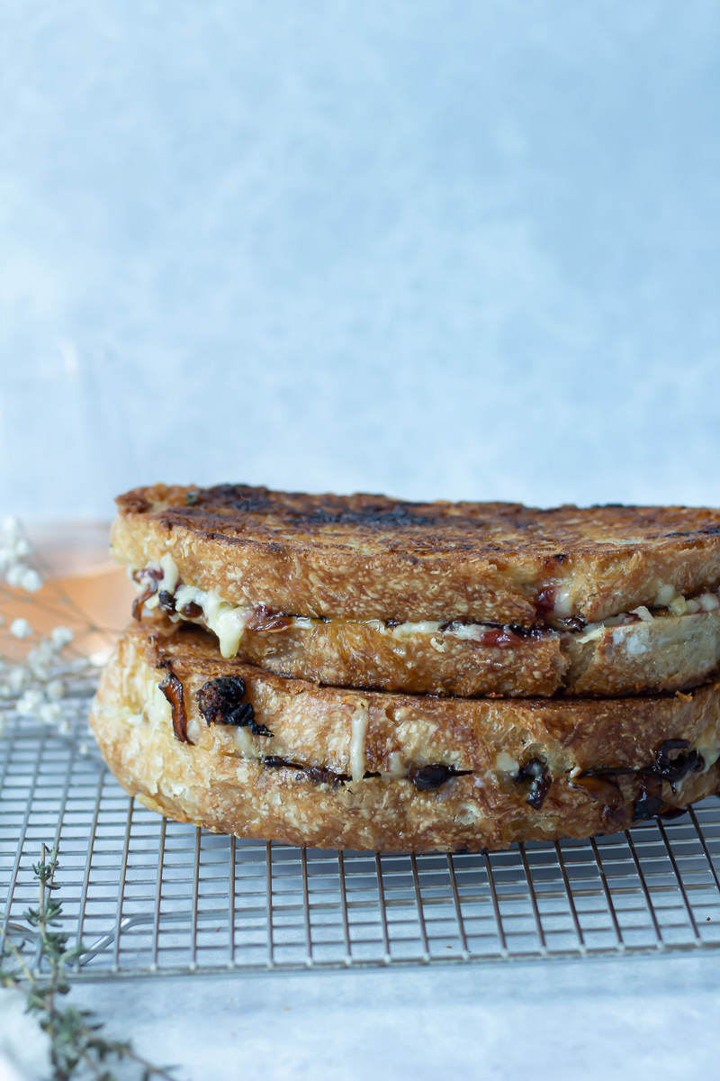 Grilled cheese with rosé caramelized onion jam - One Girl. One Kitchen.