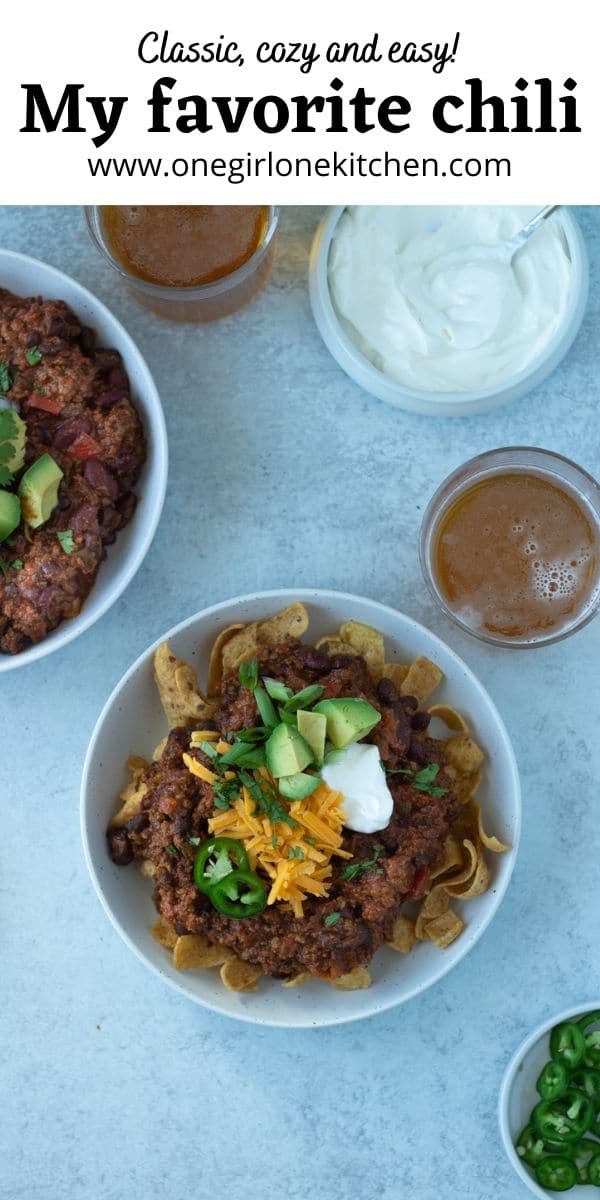 Easy Thick & Hearty Chili | One Girl. One Kitchen.